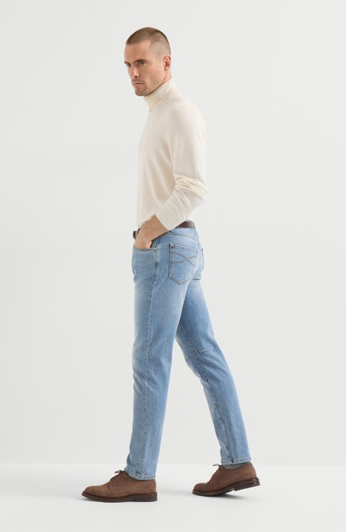 BRUNELLO CUCINELLI Brunello Cucinelli Comfort Cotton Denim Leisure Fit Five-Pocket Trousers
